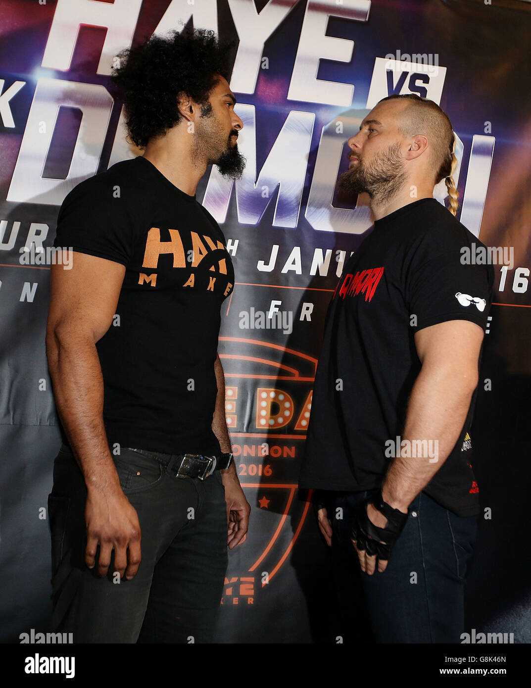 David Haye and Mark de Mori Press Conference - The O2 Stock Photo - Alamy