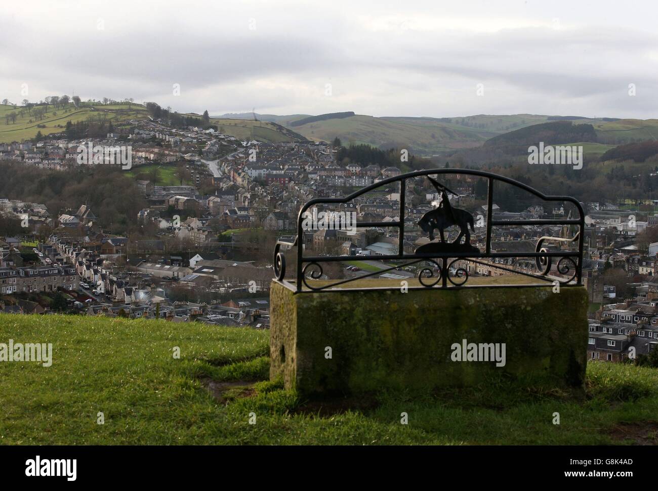 A general view of the town of Hawick in the Scottish Borders, the home ...