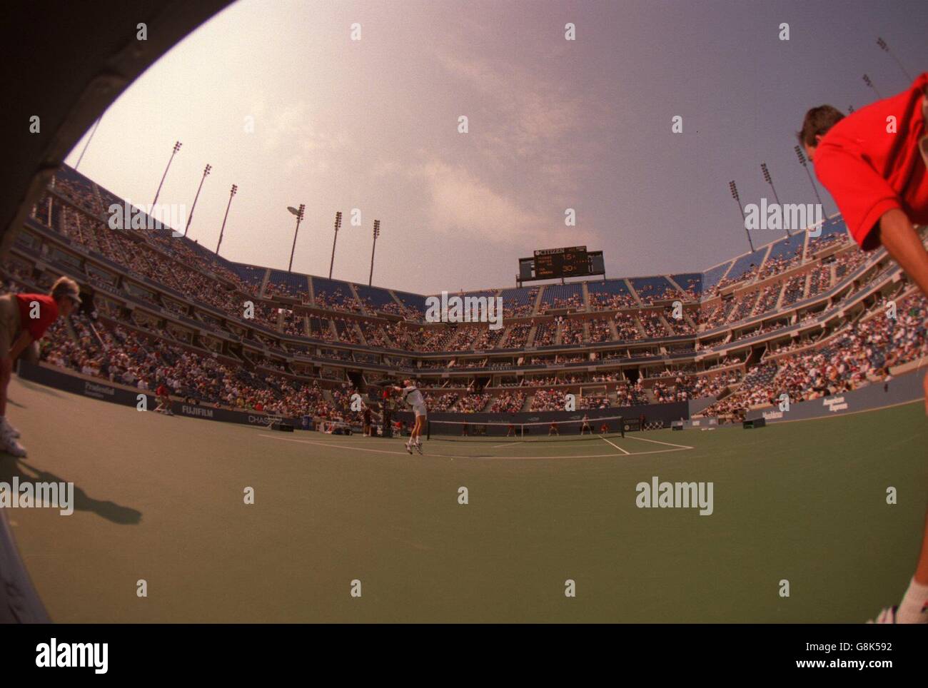 Tennis us open championships from flushing meadow hi-res stock ...