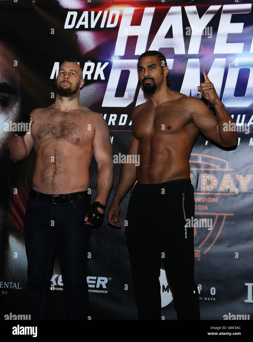 David Haye v Mark De Mori - Weigh-In - Cineworld at the O2 Stock Photo ...