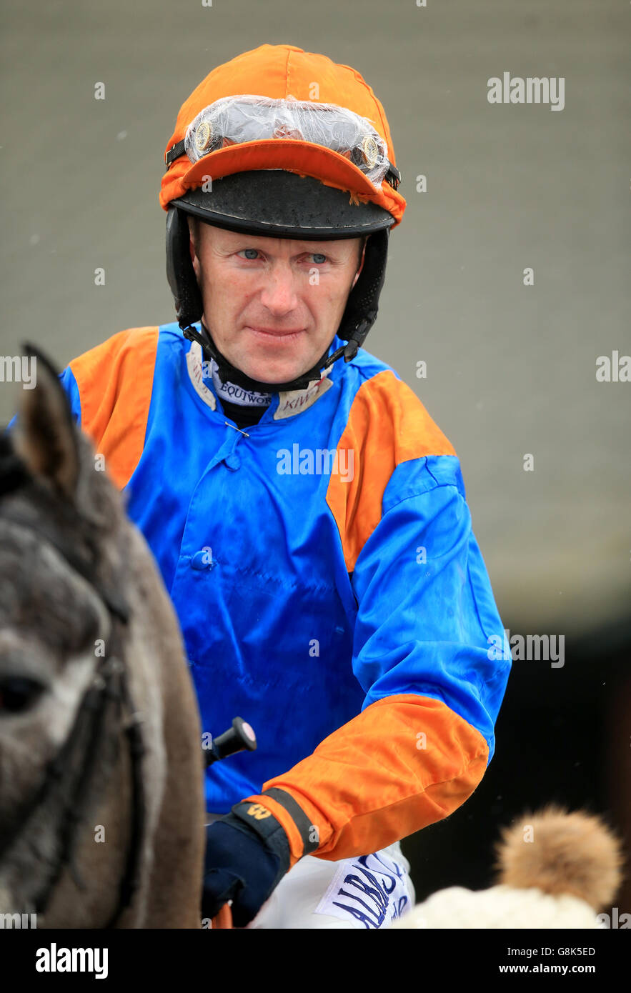 Horse Racing - Southwell Racecourse. Joe Fanning, jockey Stock Photo ...