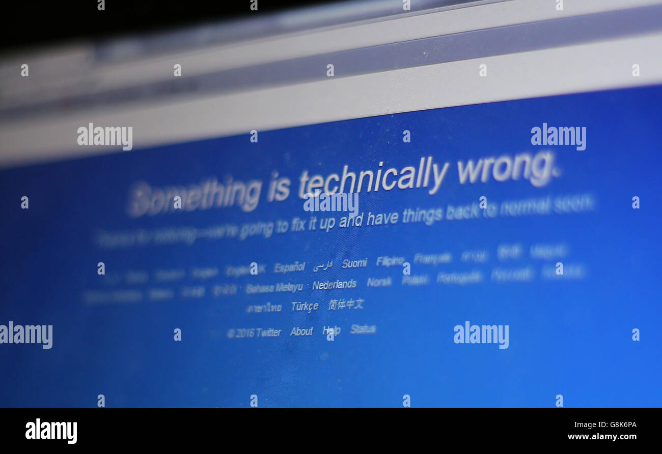Twitter website down Stock Photo - Alamy