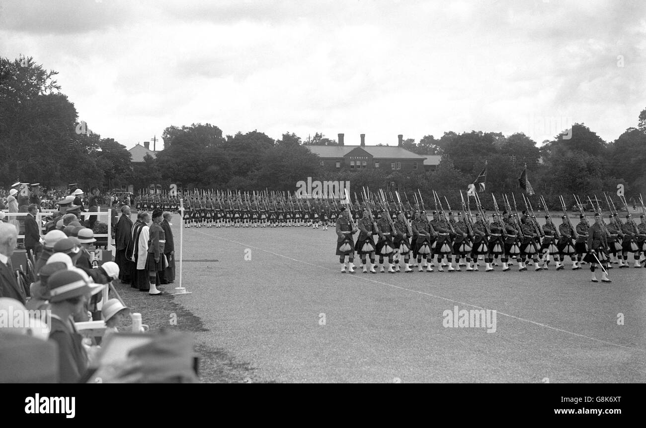 The Duke of York presents new colours to the Scottish Regiment at ...