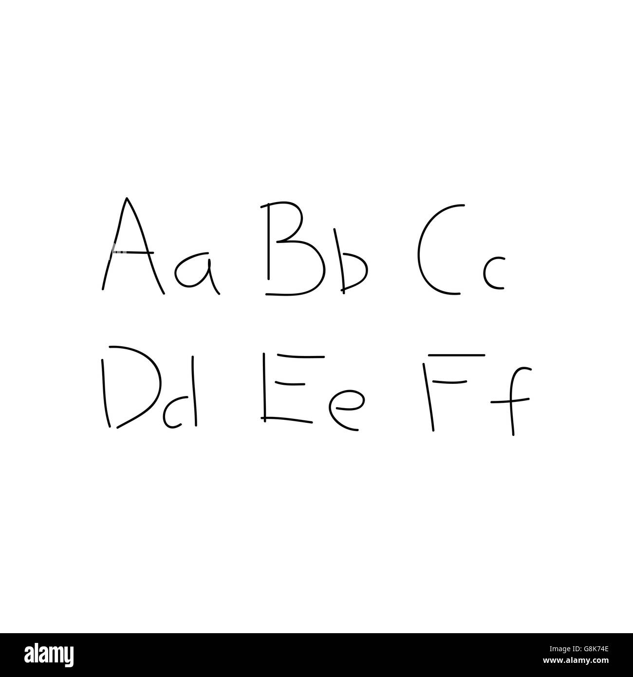 Letters of the alphabet written with pen Stock Vector Image & Art - Alamy