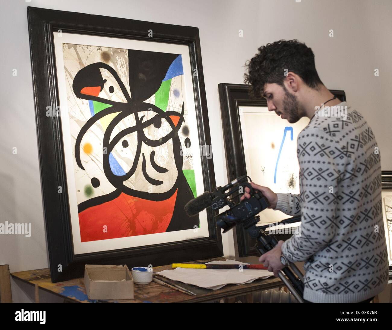 Joan miro in his studio hi-res stock photography and images - Alamy