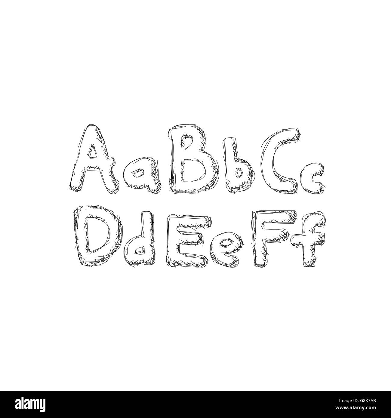 Letters of the alphabet written with pen Stock Vector Image & Art - Alamy