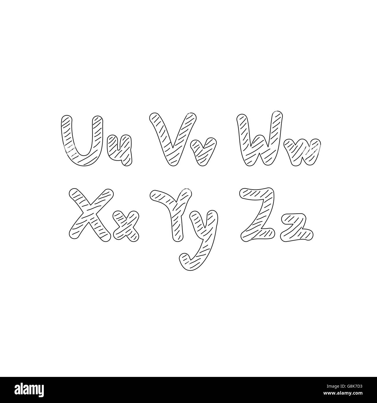 Letters of the alphabet written with pen Stock Vector Image & Art - Alamy