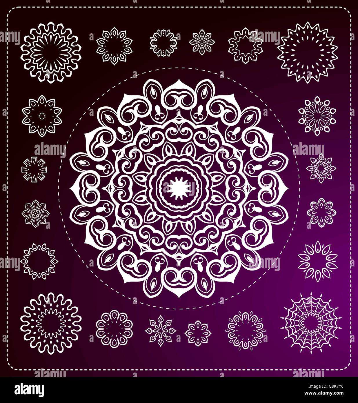 set of mandala illustration in vector format for various use Stock ...