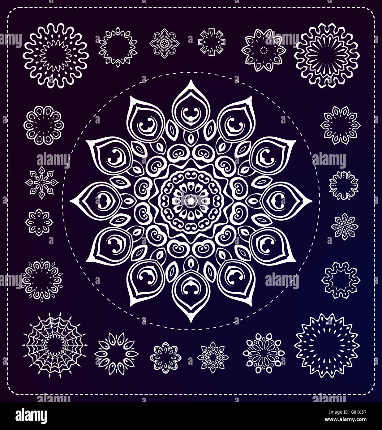 set of mandala illustration in vector format for various use Stock ...