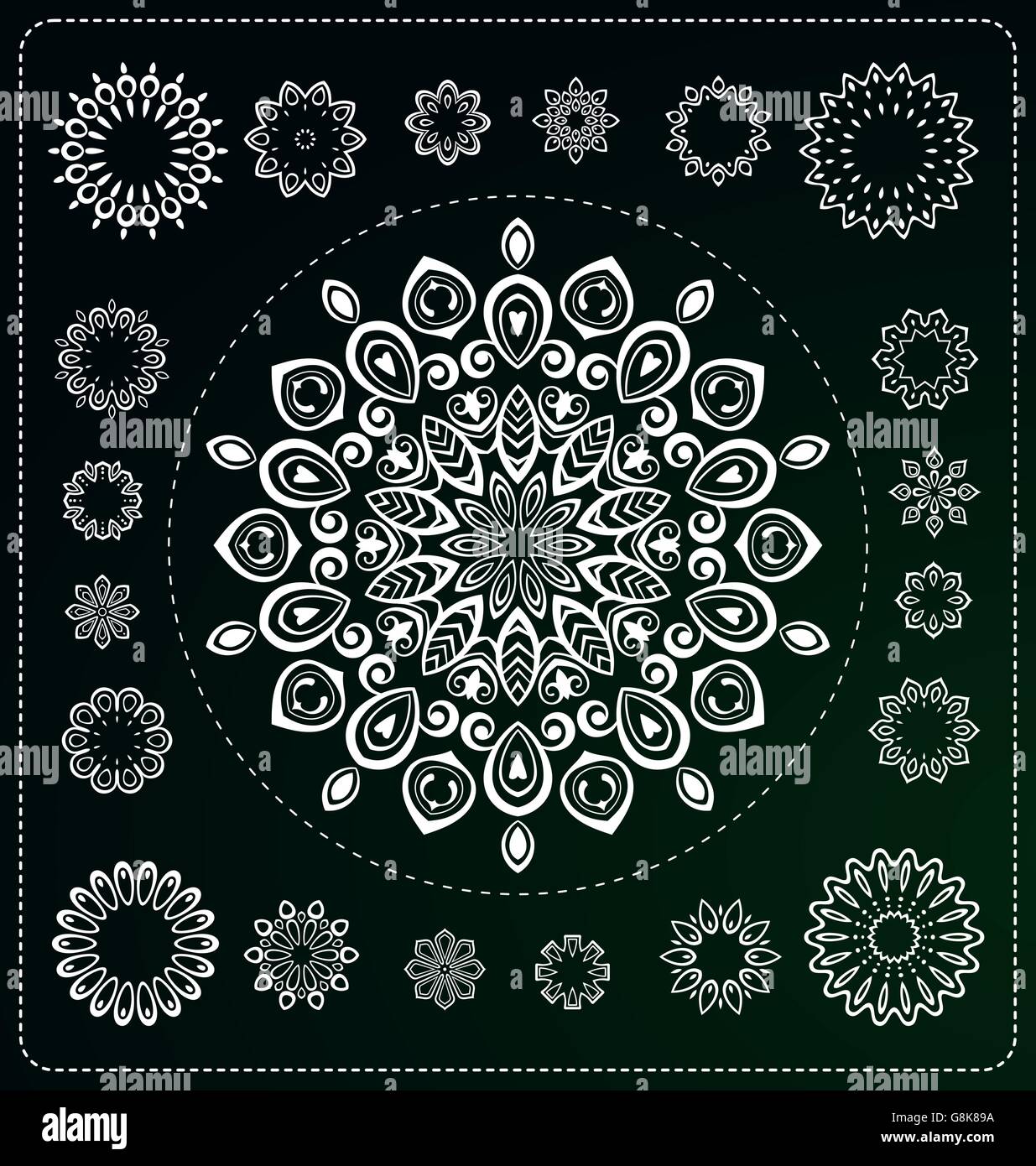 set of mandala illustration in vector format for various use Stock ...