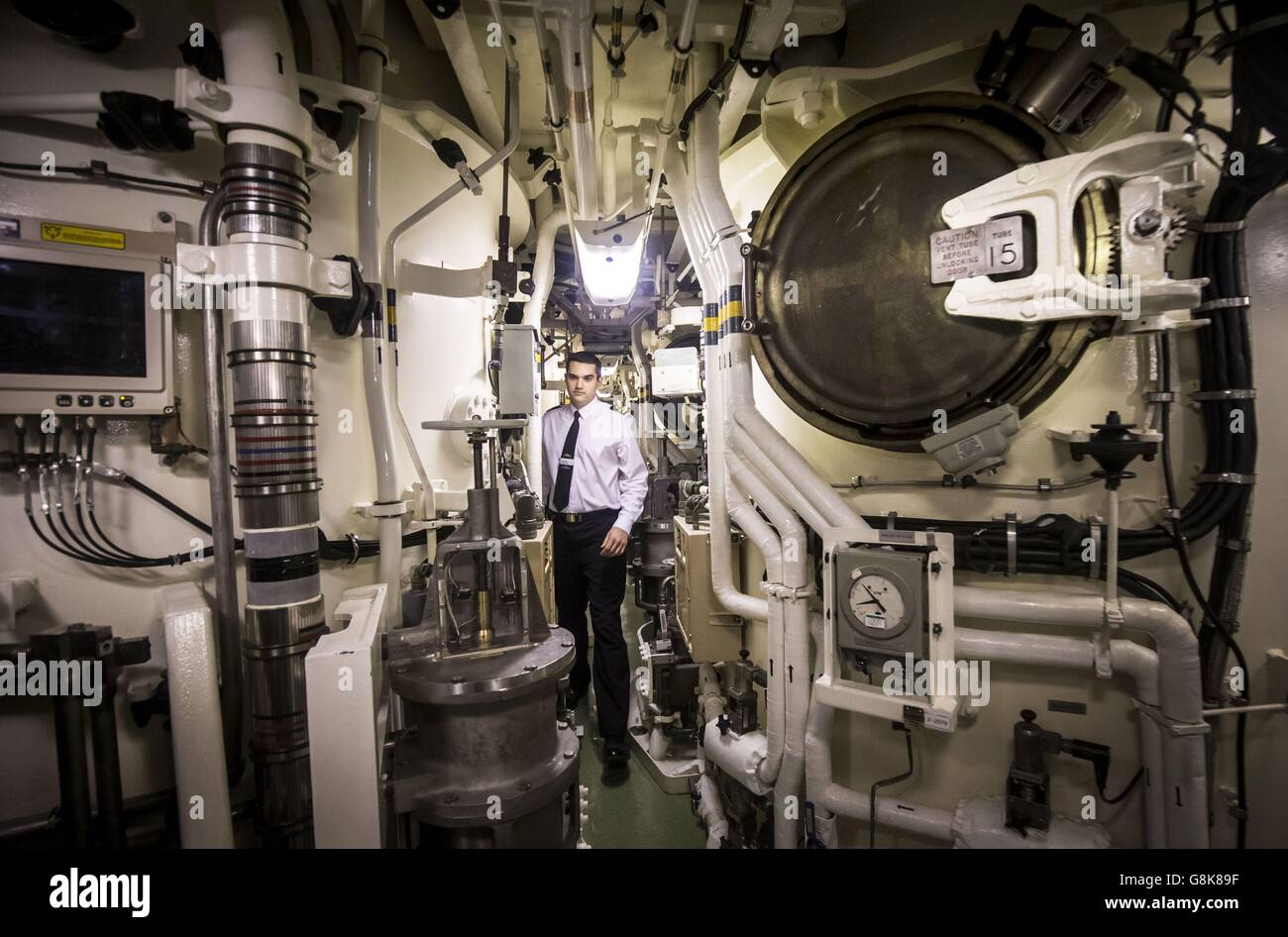 Strategic Missile Officer Lt Benson, in the missiles compartment that ...