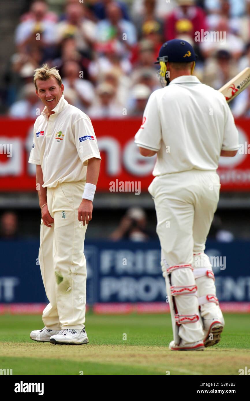 Brett lee and andrew flintoff hi-res stock photography and images - Alamy