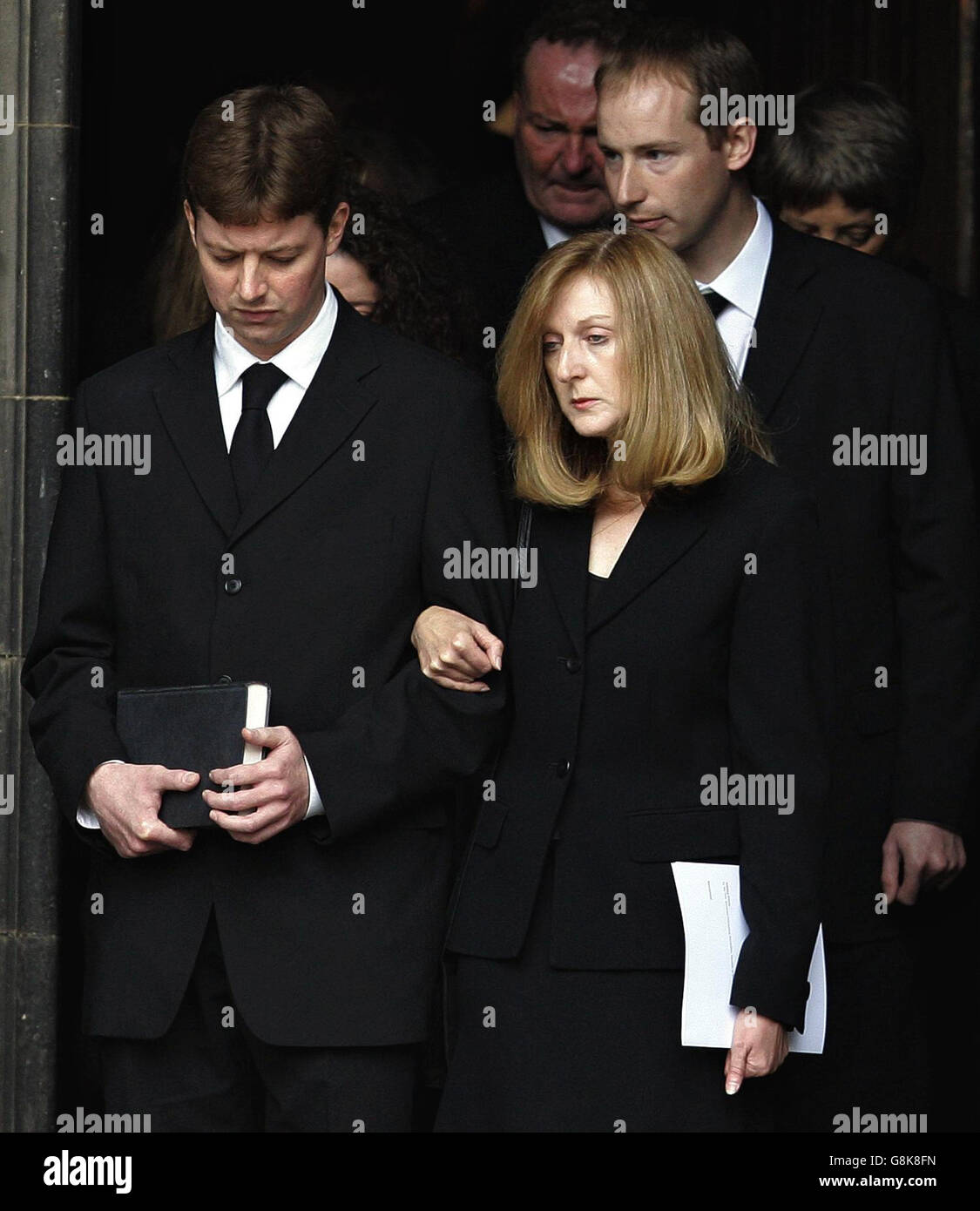 Gaynor Cook leaves after the funeral of former Foreign Secretary Robin ...
