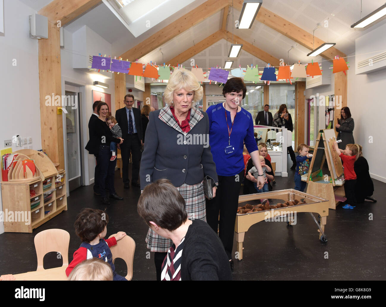 The duchess rothesay meets staff hi-res stock photography and images ...