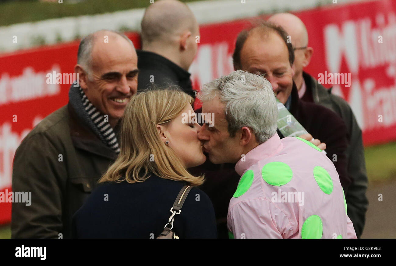 Faugheen's jockey Ruby Walsh kisses his wife Gillian after winning The ...