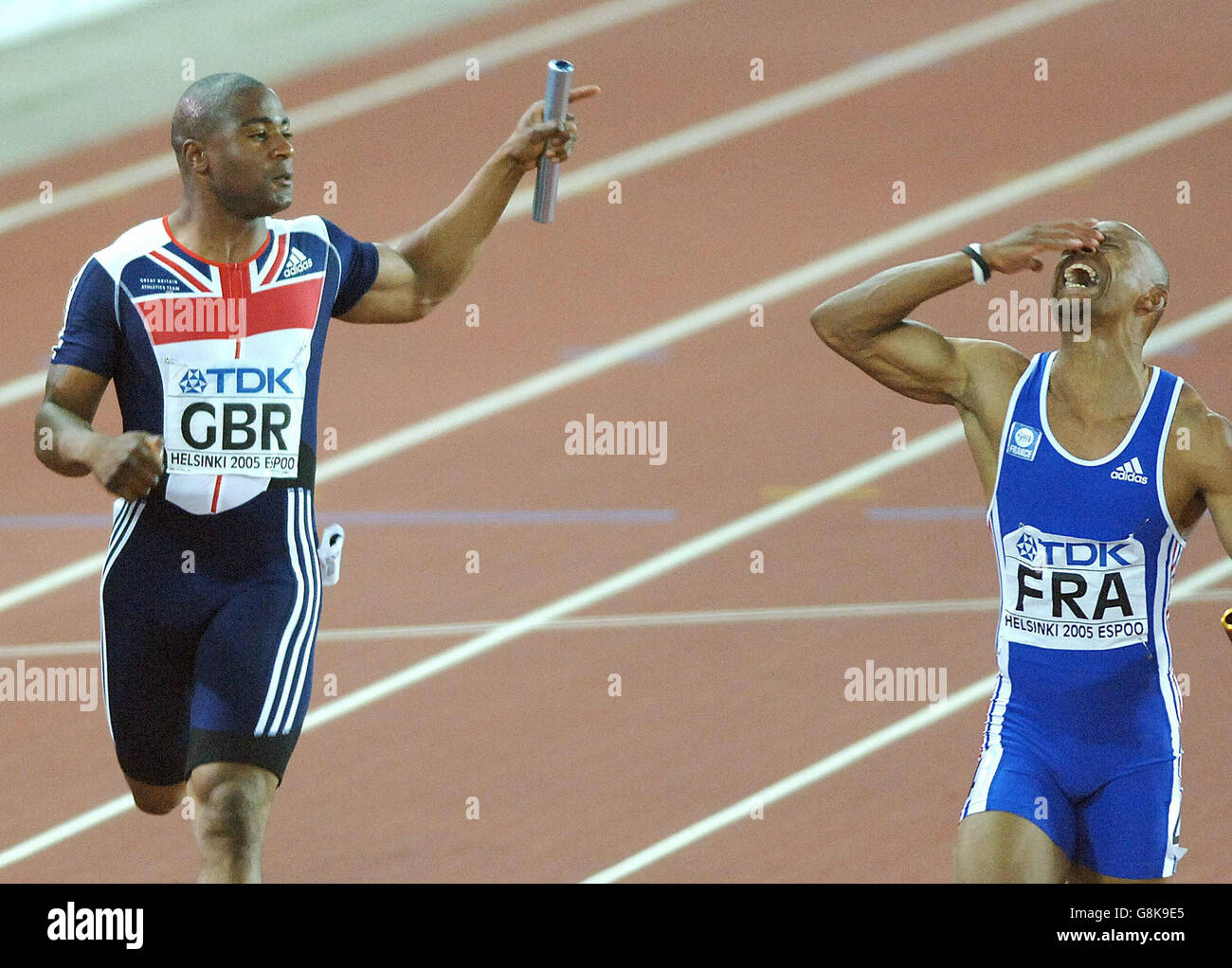 Great britains mark lewis francis in action in the 100m hi-res stock ...