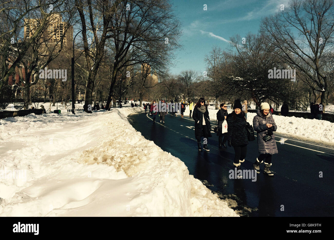 Snowfall in new york city hi-res stock photography and images - Alamy