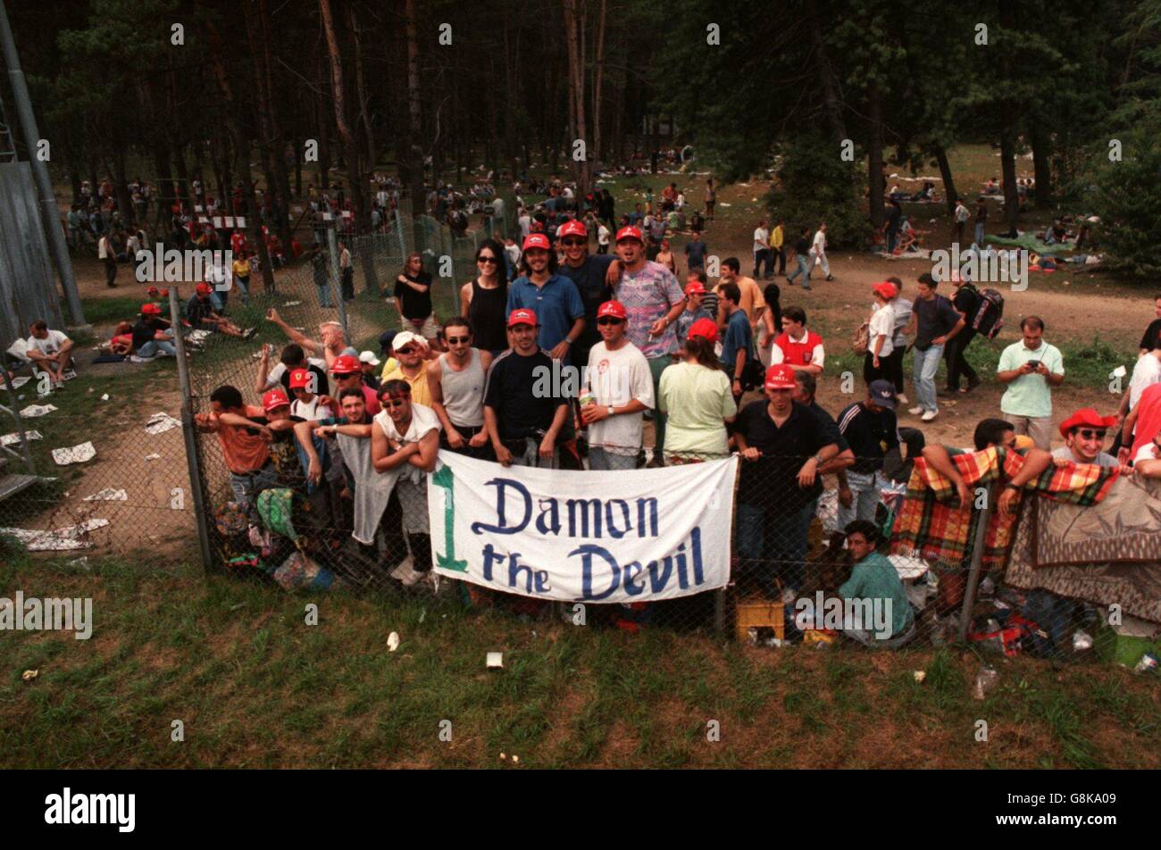 Motor Racing ... Italian Grand Prix. Ferrari fans Stock Photo - Alamy