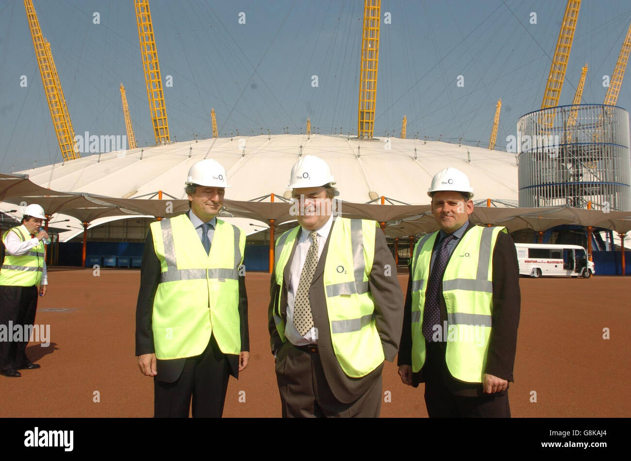 'The O2' Construction site Stock Photo - Alamy