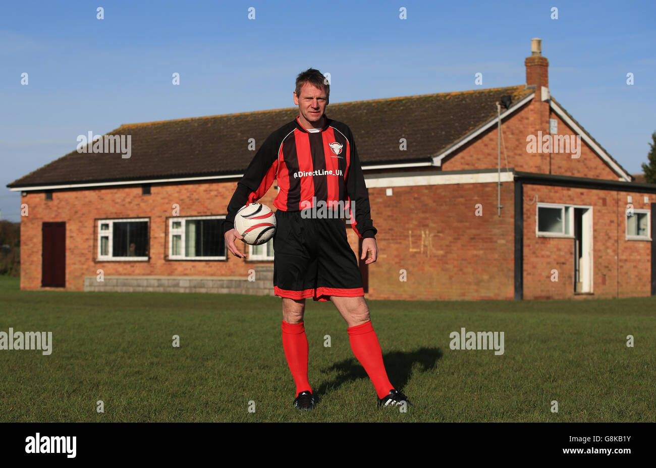 Former England defender Stuart Pearce is unveiled coming out of ...