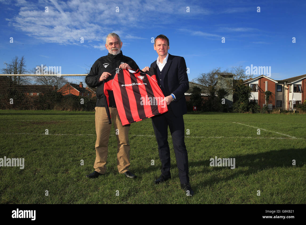 Former England defender Stuart Pearce alongside Longford AFC manager ...