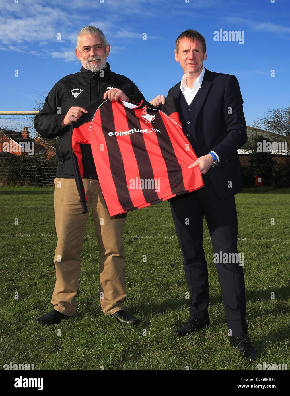 Former England defender Stuart Pearce alongside Longford AFC manager ...