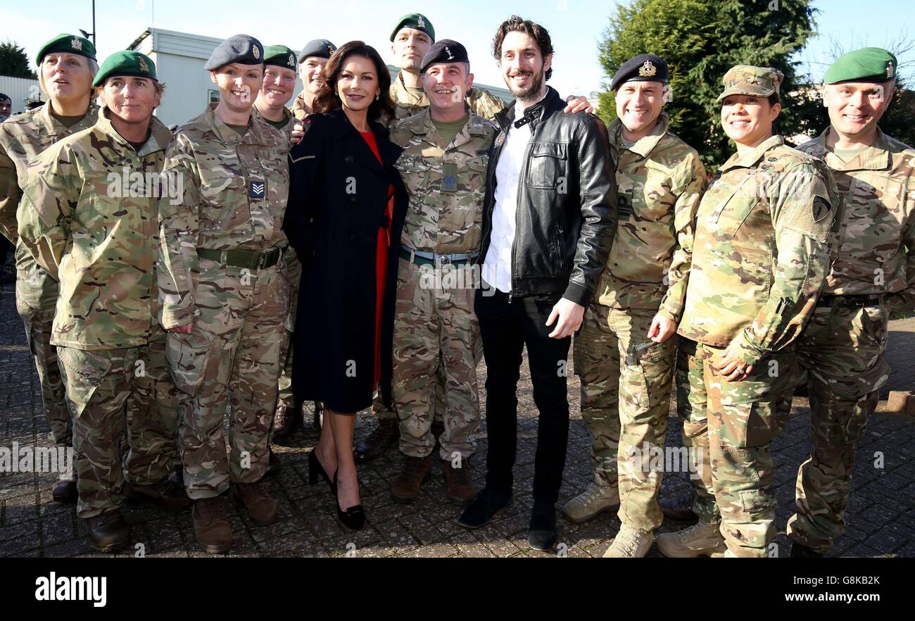 Dads army stars visit chicksands military base hi-res stock photography ...