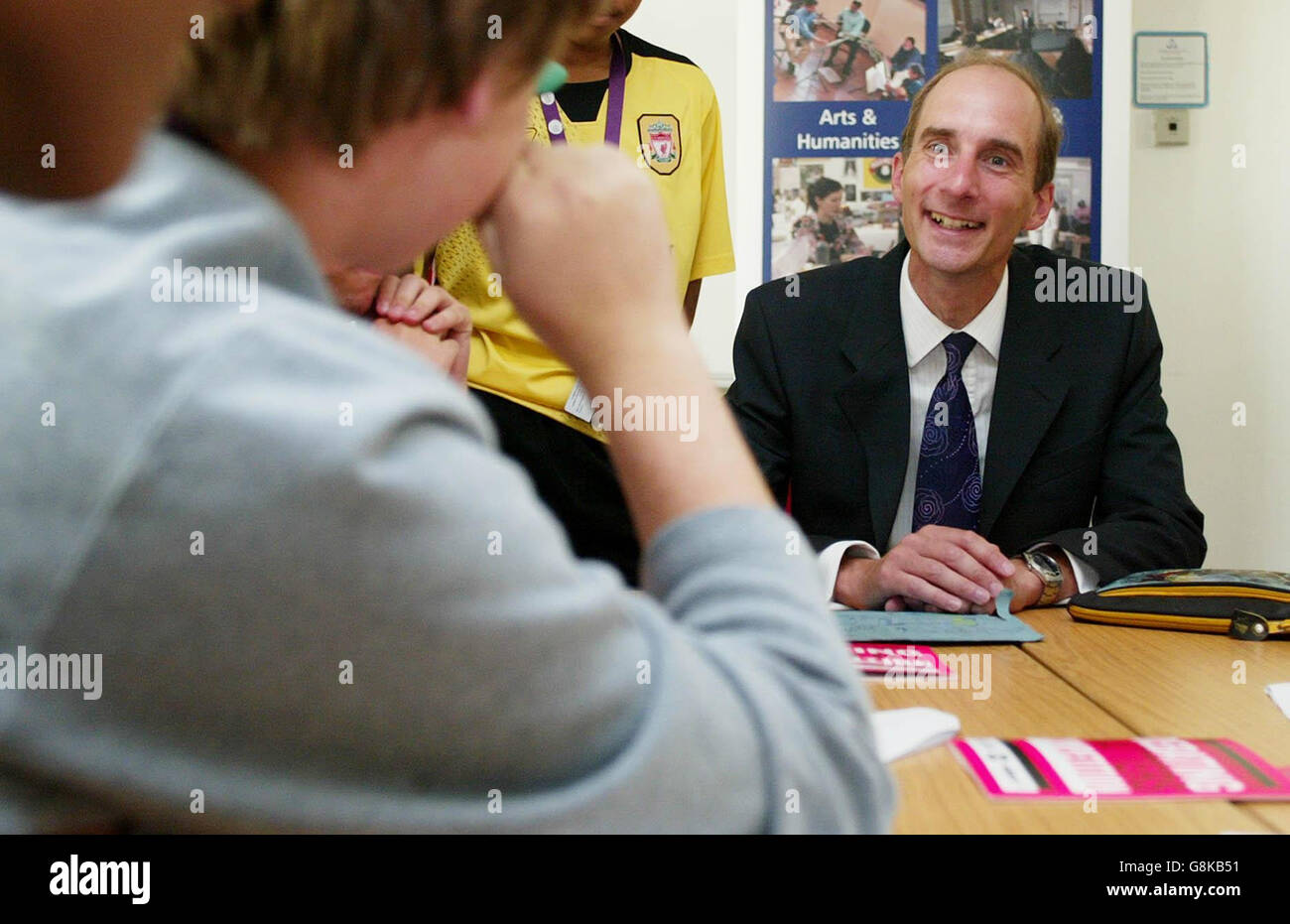 Schools Minister Lord Andrew Adonis meets gifted pupils at a summer ...