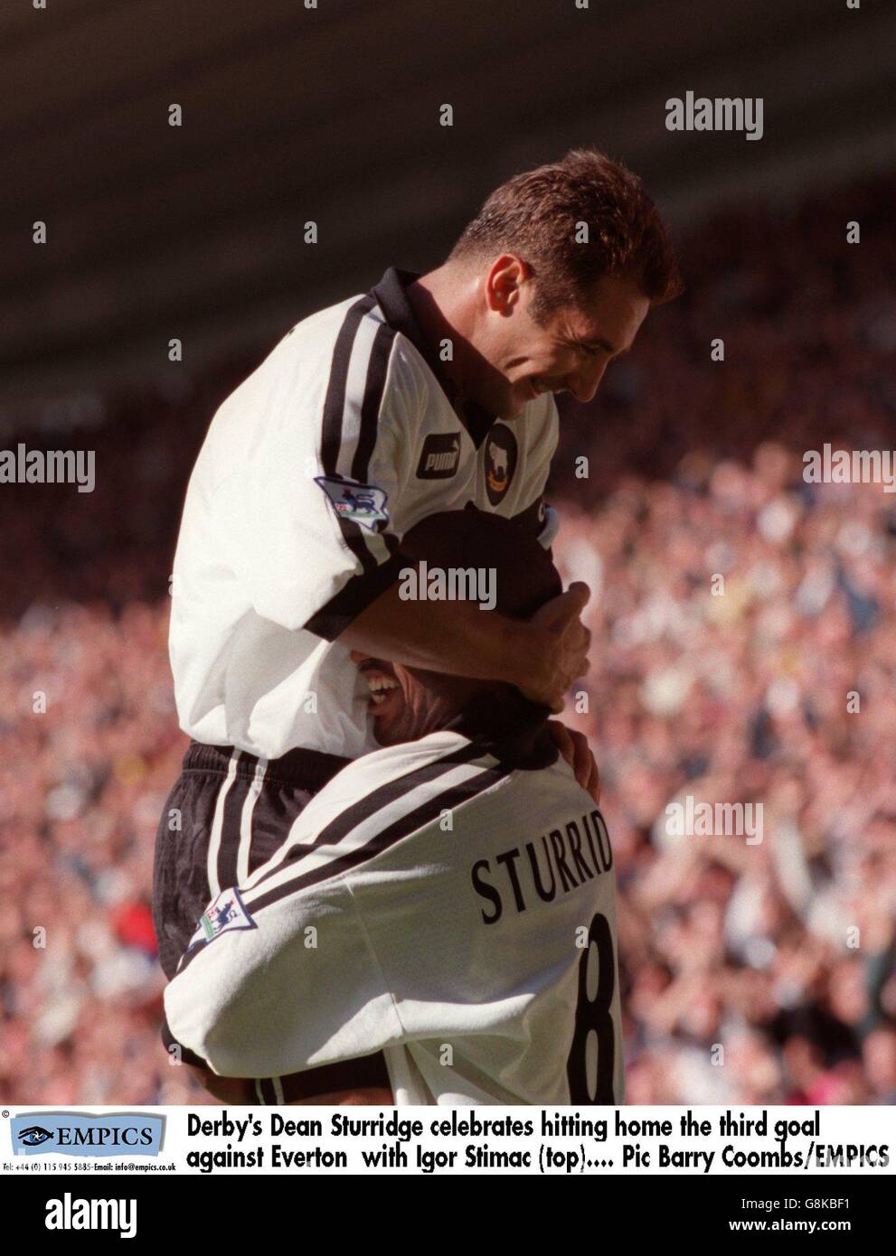 Derby countys dean sturridge celebrates his goal hi-res stock ...