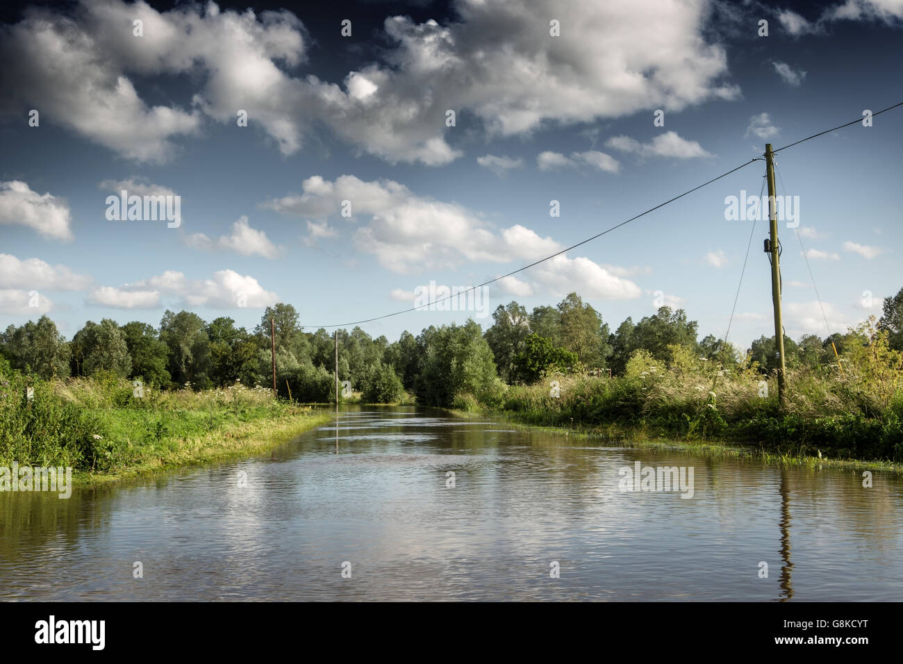 landscape of Countryside in essex of after severe rain Stock Photo - Alamy