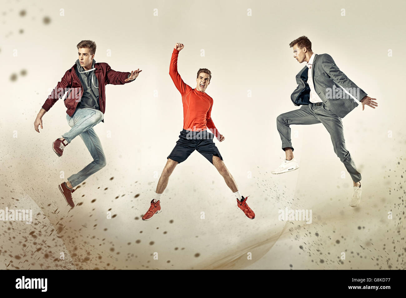 Three faces hi-res stock photography and images - Alamy