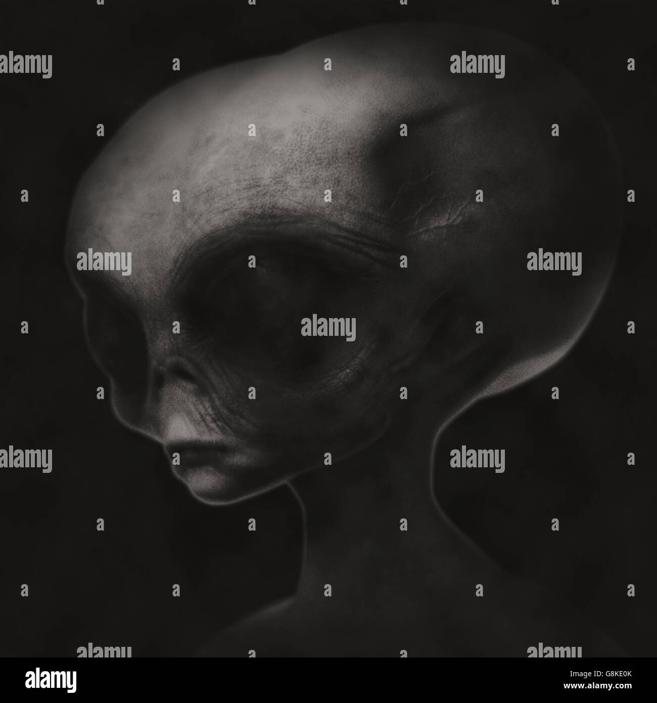 3d alien grey et hi-res stock photography and images - Alamy