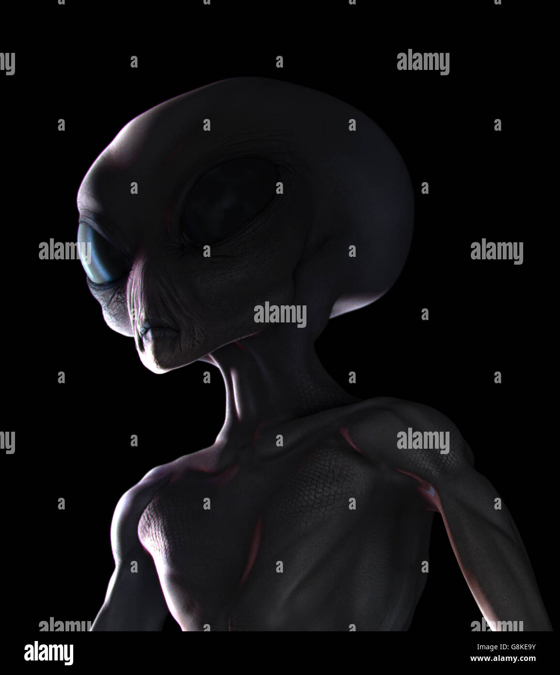 3d alien grey et hi-res stock photography and images - Alamy