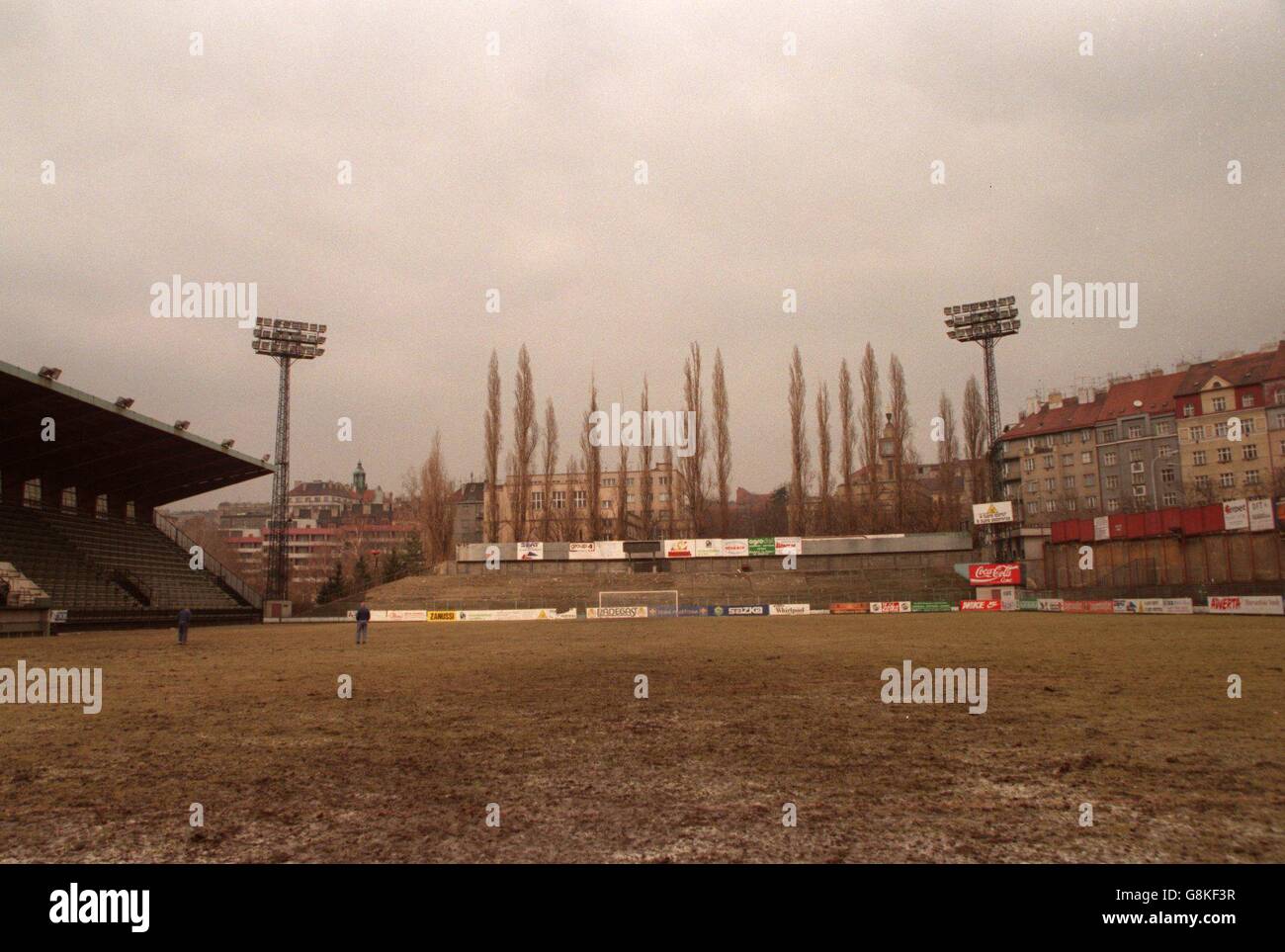 Czech Soccer. Vrsovice Stadium, home of Bohemians Prague Stock Photo ...