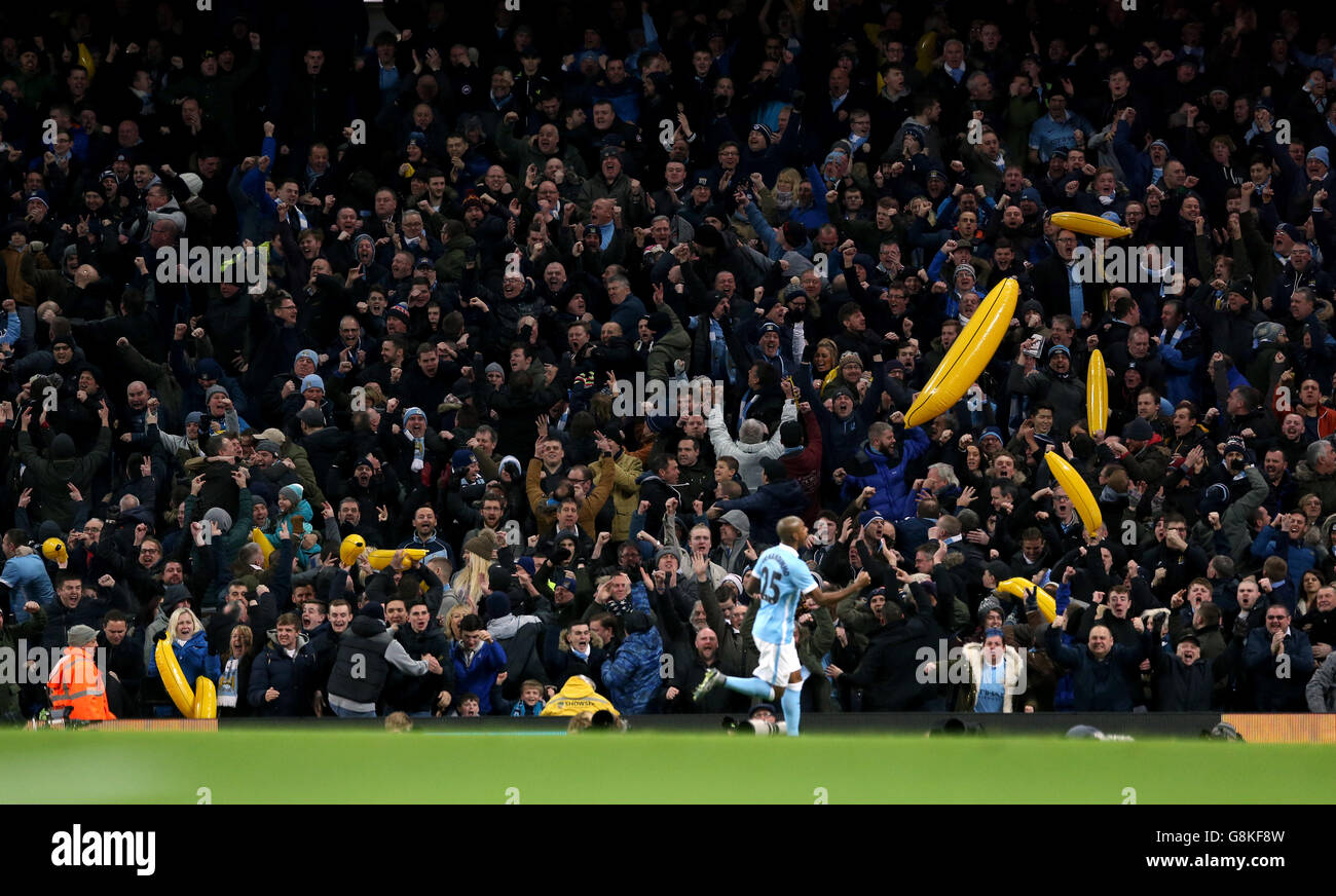 Manchester city fans bananas hi-res stock photography and images - Alamy