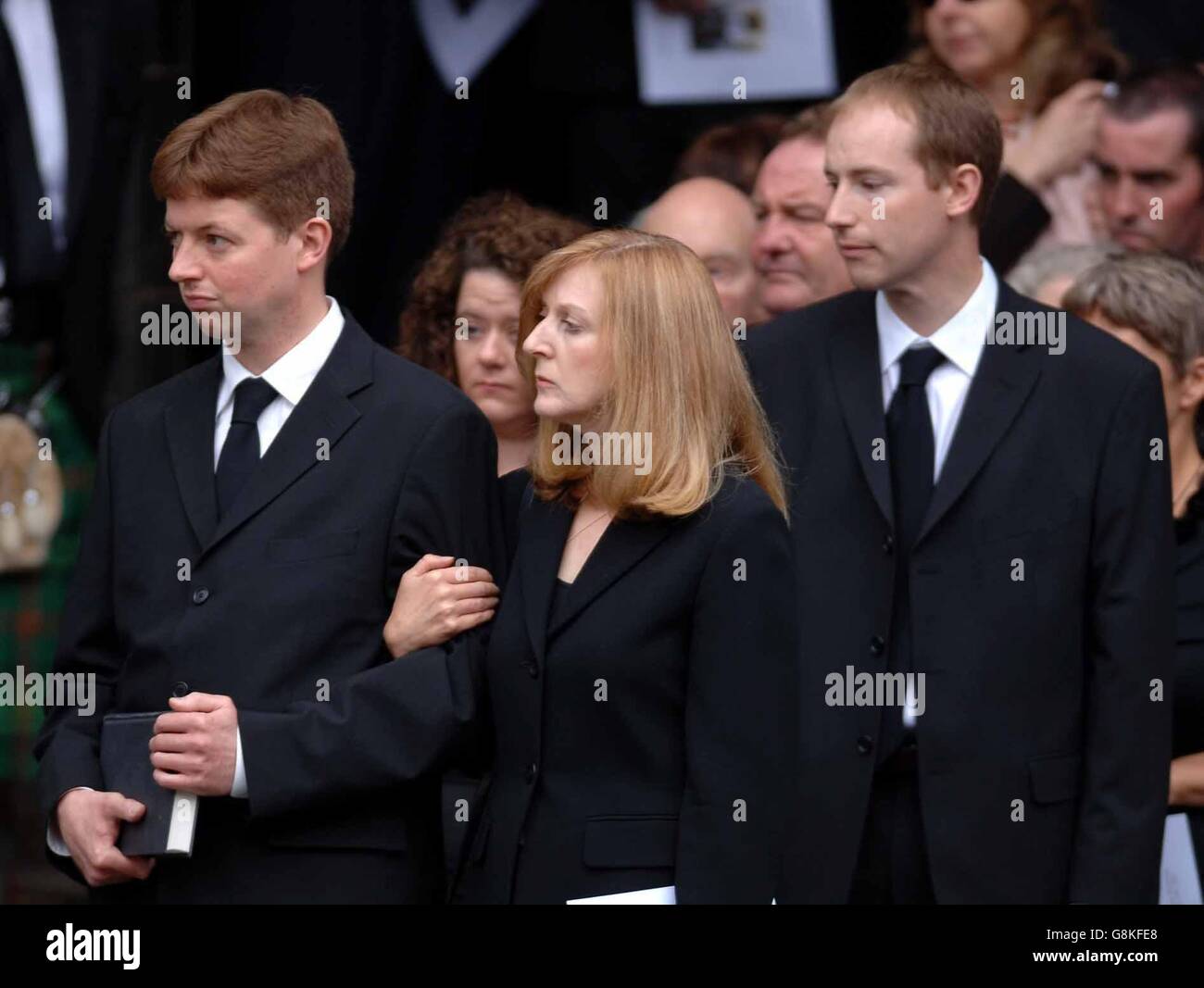 Robin Cook's son Chris Cook with his widow Gaynor (centre) and Peter ...