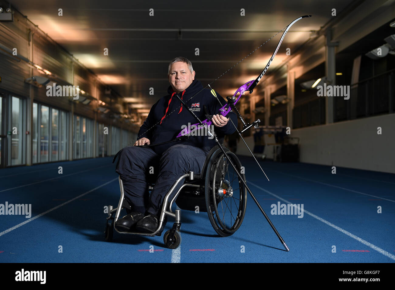 Carl Harding during the Invictus archery trials for the Invictus Games ...