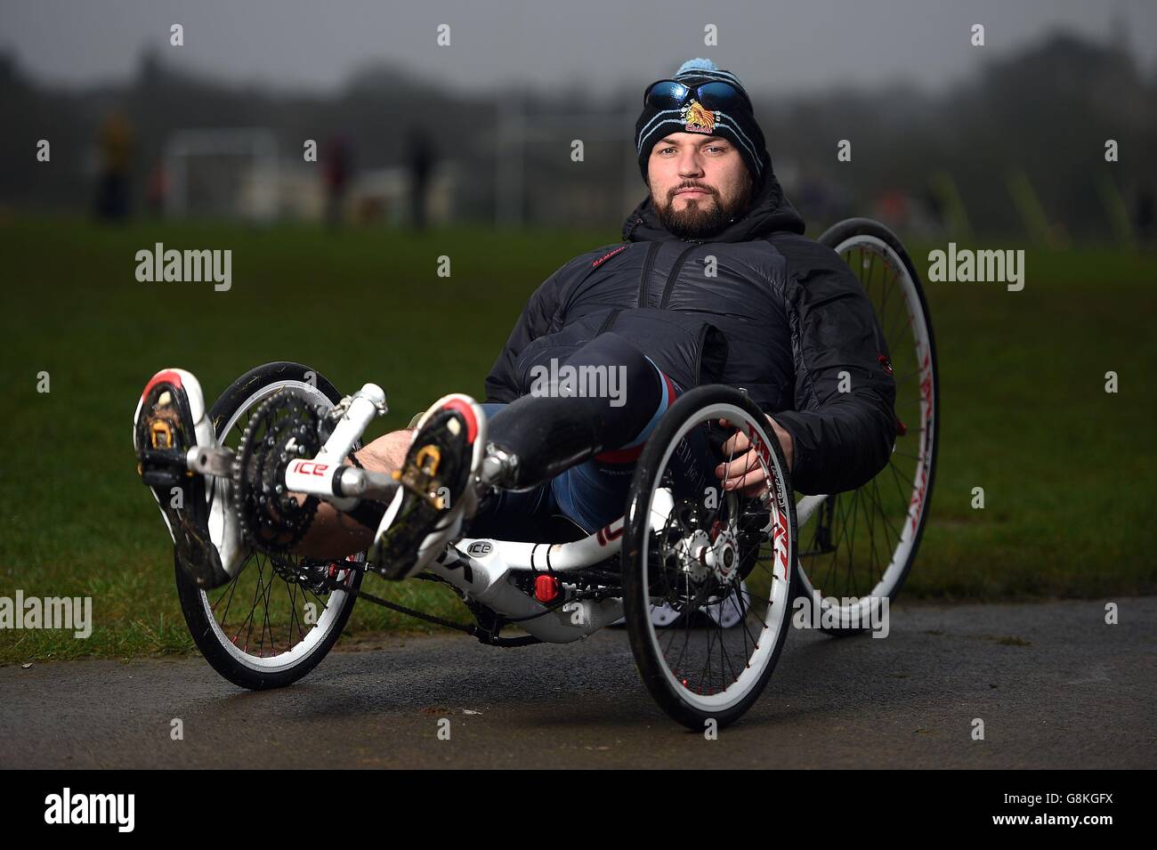 Paul Vice prior to the Invictus cycling trials for the Invictus Games ...