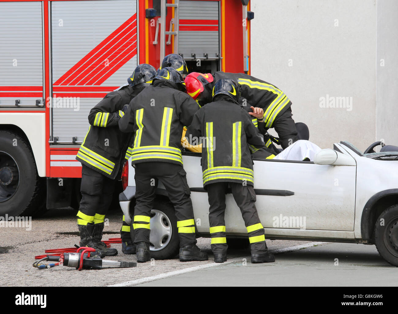 Injured fireman hi-res stock photography and images - Alamy