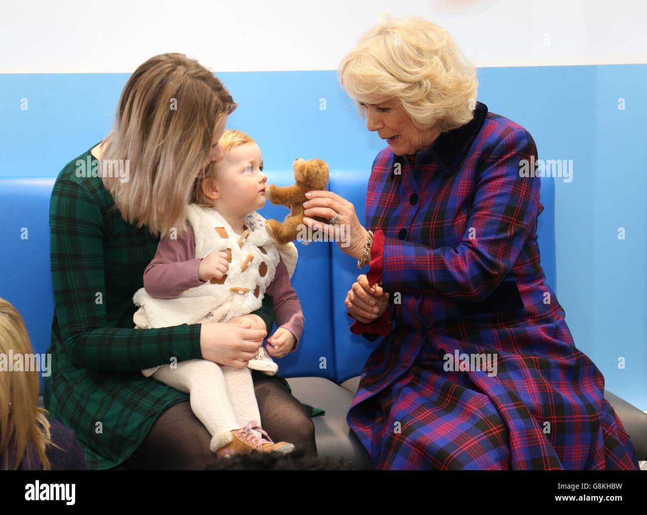 The Duchess of Cornwall meets Kyla Bailey-Webb (21 months), at Boots ...