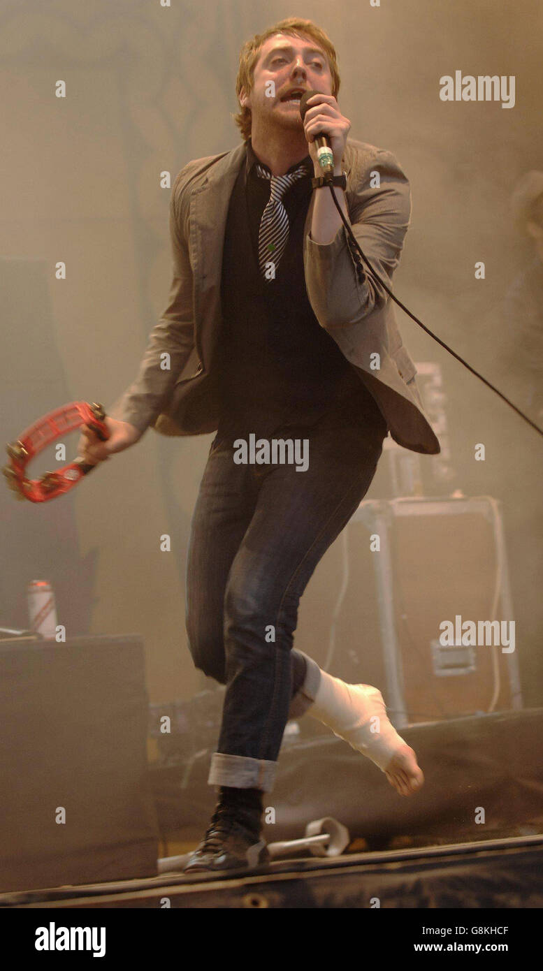 VFestival - Hylands Park. Lead singer of the Kaiser Chiefs, Ricky ...