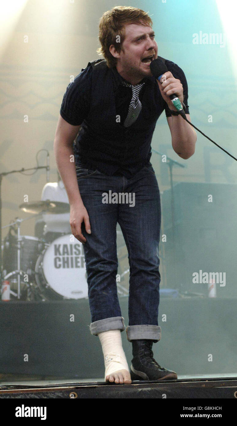 VFestival - Hylands Park. Lead singer of the Kaiser Chiefs, Ricky ...