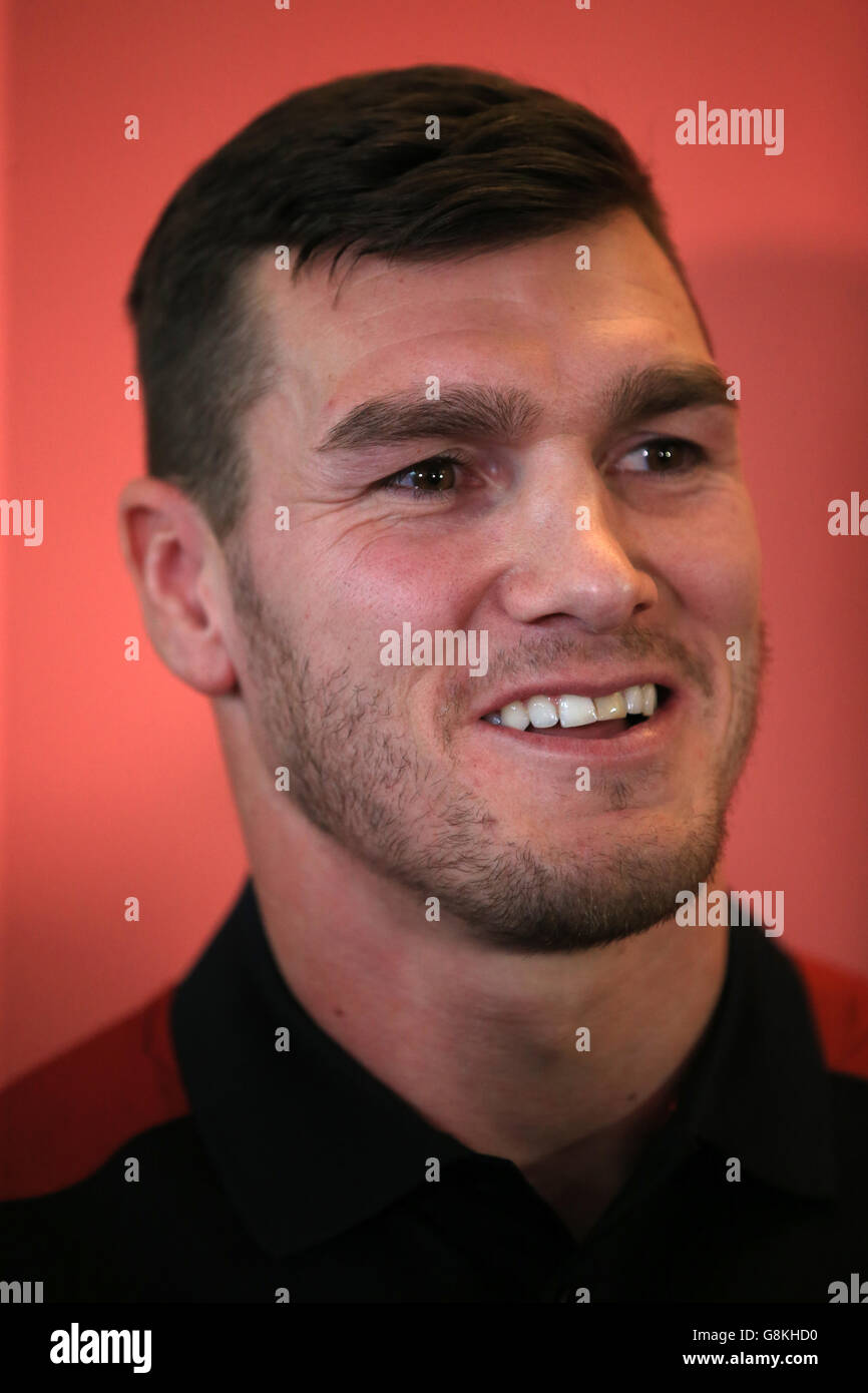 Wales Squad Announcement and Training Session. Wales' Tom James during ...
