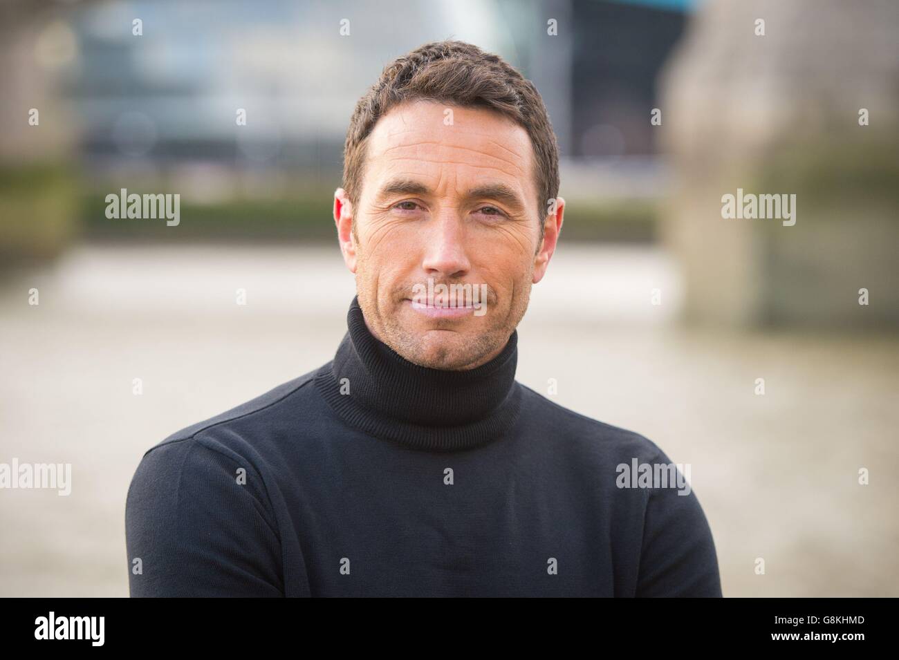 Patrick McBride, 39, from Liverpool, who has been announced as the new Milk Tray Man, on a ...