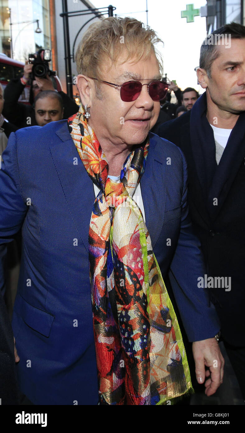 Sir elton john signing event hi-res stock photography and images - Alamy