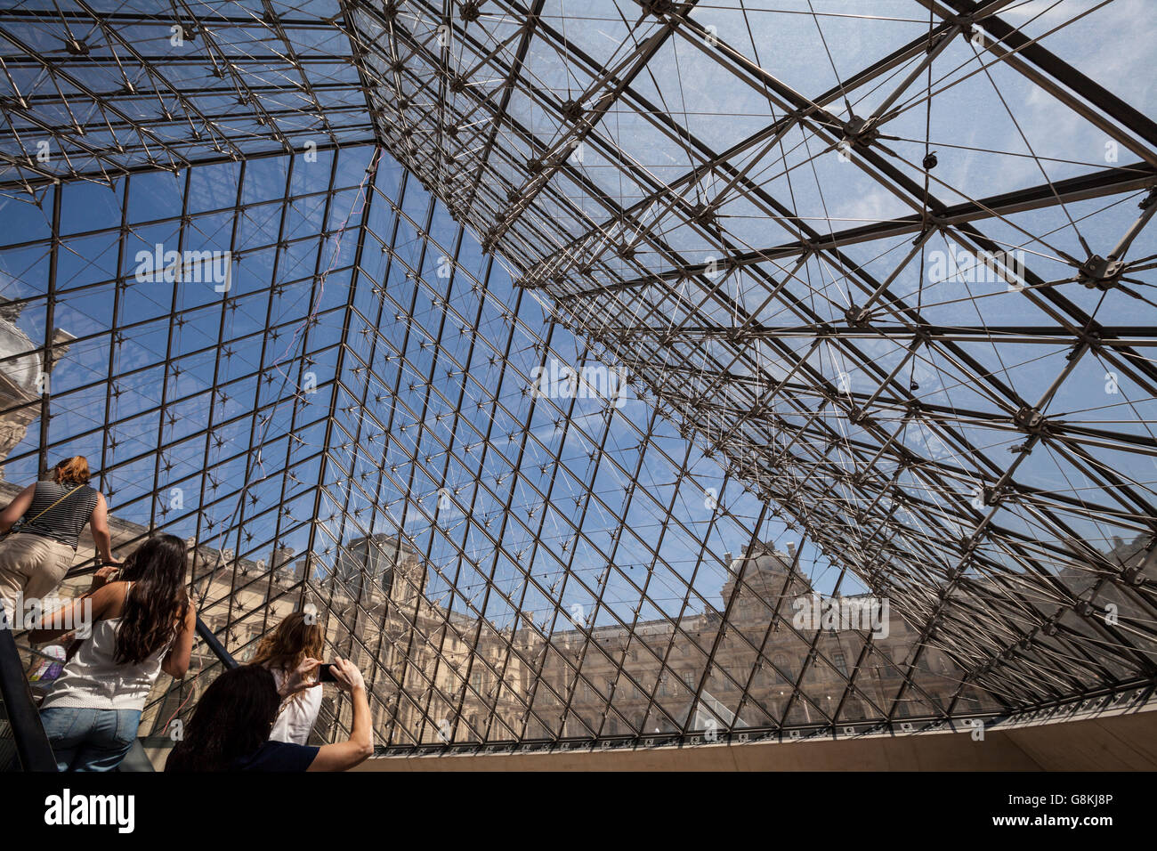 Louvre Museum ( Musée du Louvre ) pyramid, Paris, France, Europe Stock ...