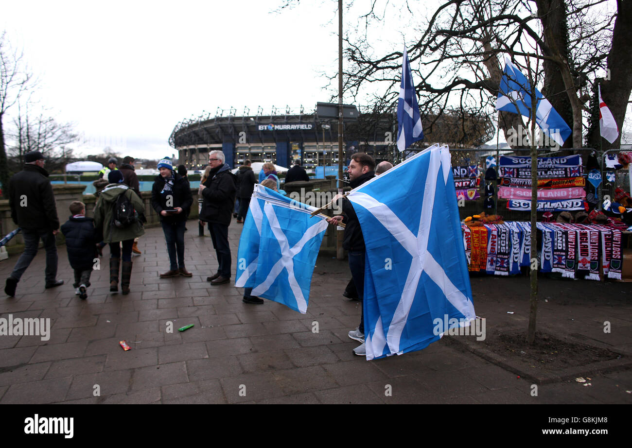 Six nations rugby flags hi-res stock photography and images - Alamy