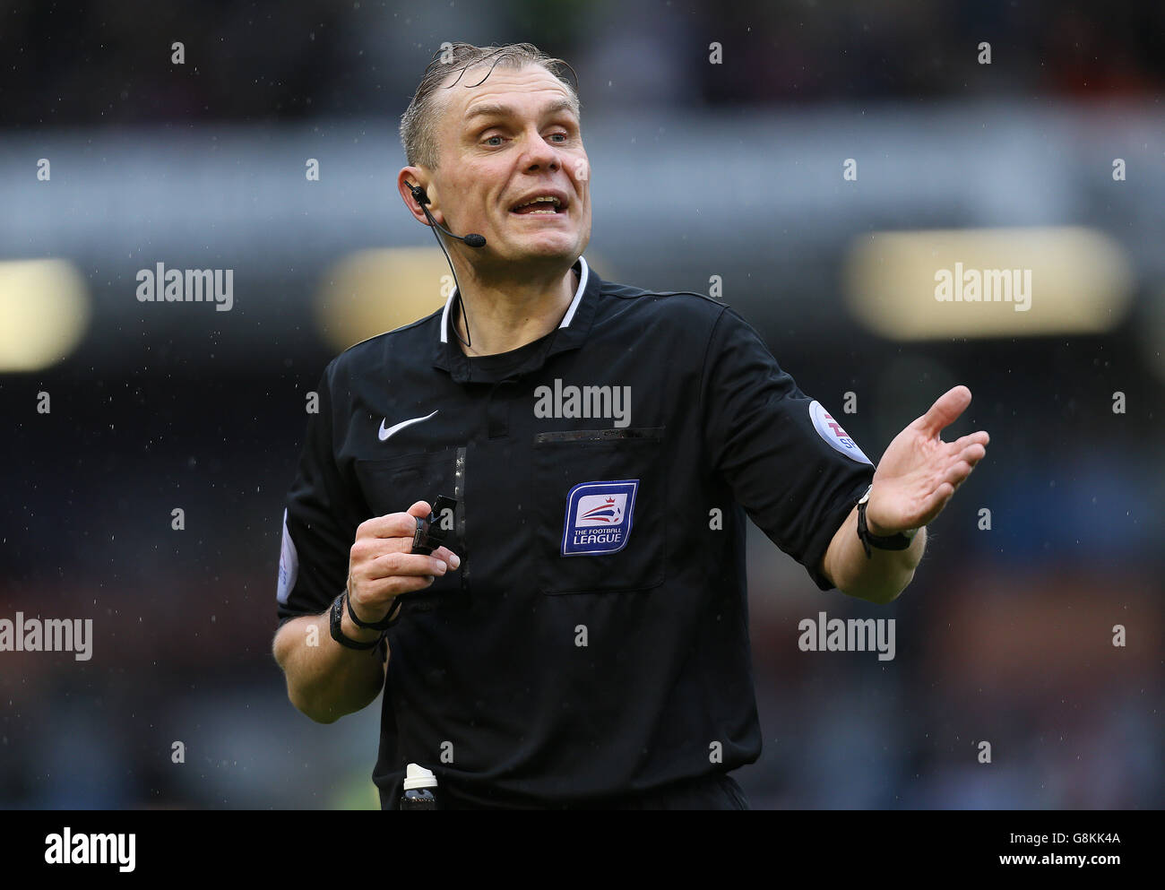 Referee Gary Scott during Burnley's and Hull City's match at Turf Moor ...