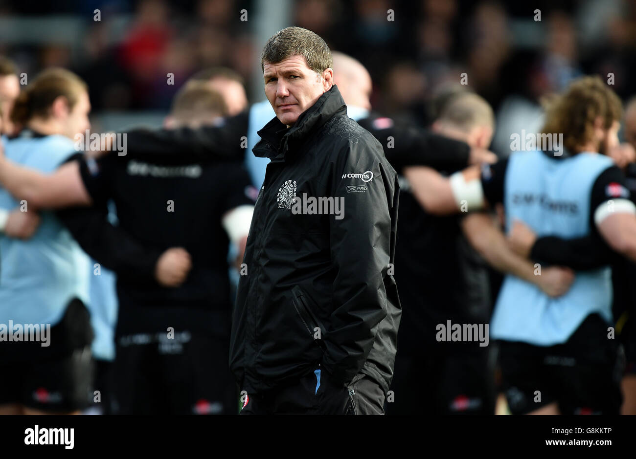 Exeter Chiefs head coach Rob Baxter before the Aviva Premiership match ...