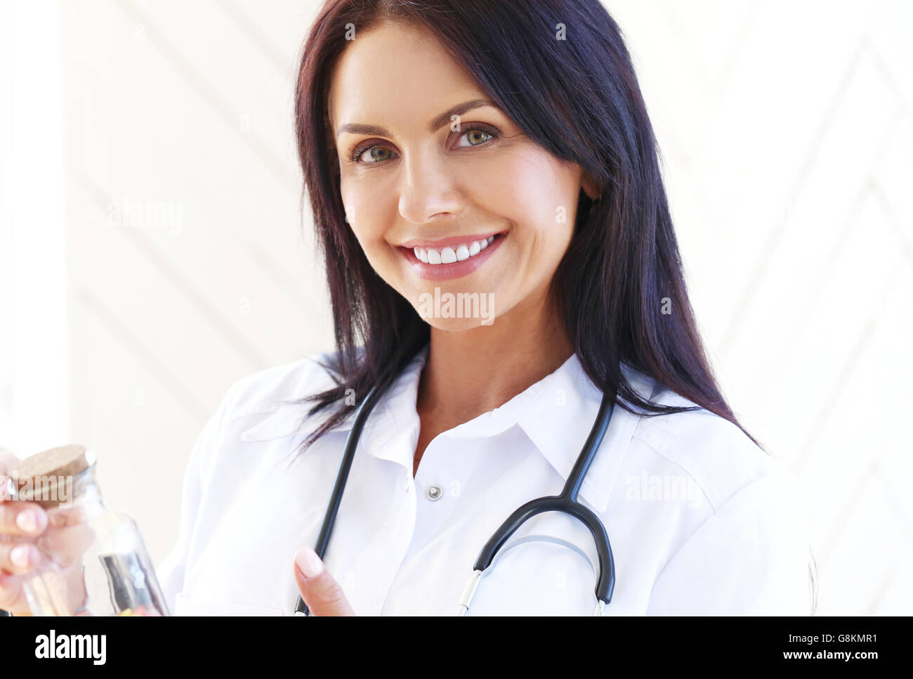 Cheerful female worker wide hi-res stock photography and images - Alamy